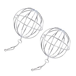 ULTECHNOVO Pet Feed Dispenser Ball Rabbit Grass Ball Animal Hanging Ball Toy Feed Dispenser Sphere Treat Toy Ball-Shaped Straw Frame for Hamster Rat Rabbit Guinea Pig 2pcs