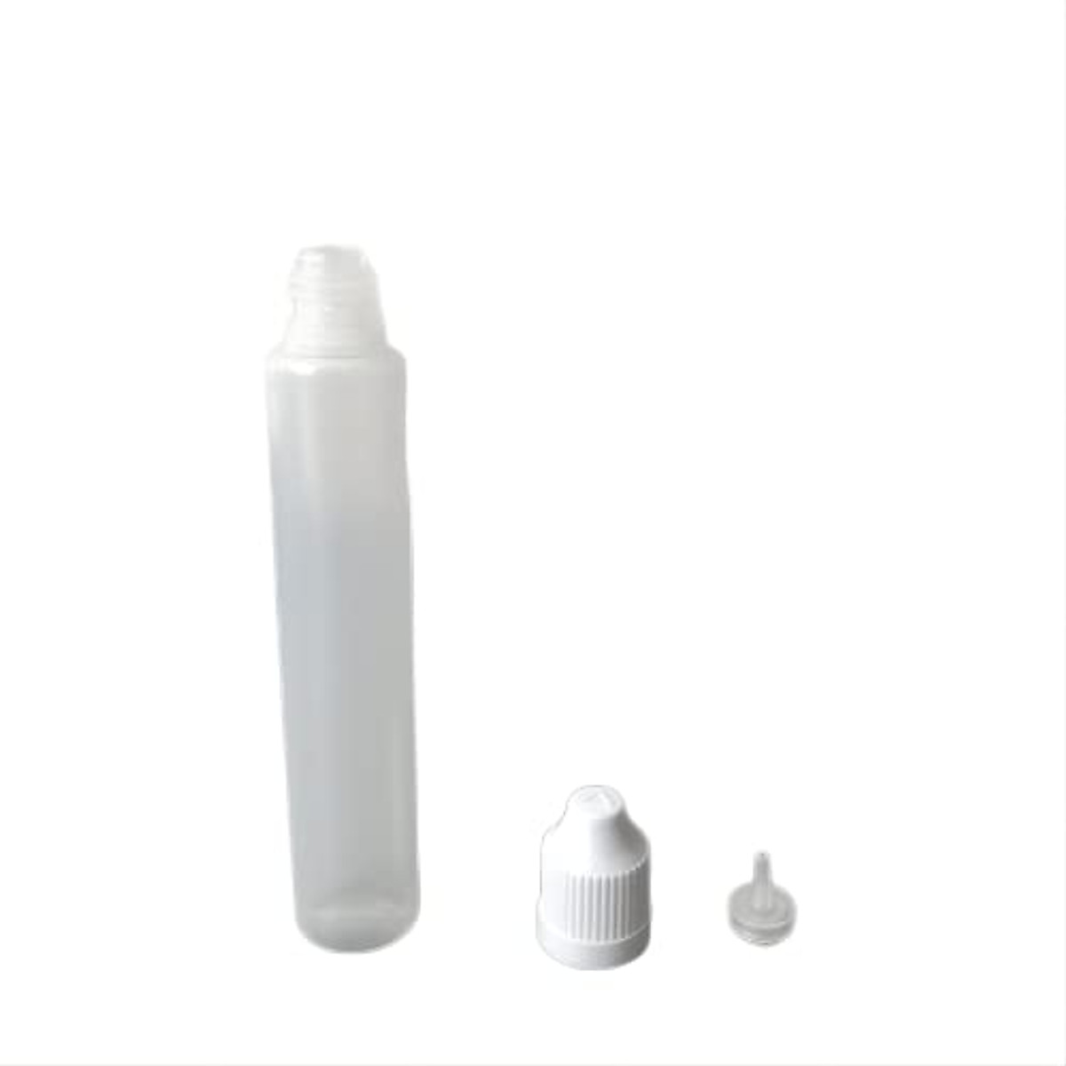 JOYWEE (15 Pack, Multi Color Caps) 30ml PE Pen Plastic Bottle with Childproof Cap for Vape Liquid, Light Oil, Paint, Eye Drops