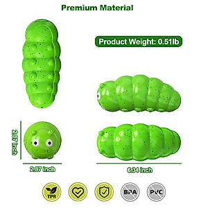 HONGEZEY Dog Toys for Aggressive Chewers, Interactive Squeaky Dog Toys, Indestructible Dog Chew Toy for Training and Cleaning Teeth, Durable Elasticity Dog Toys for Small Medium Large Breed (Green)