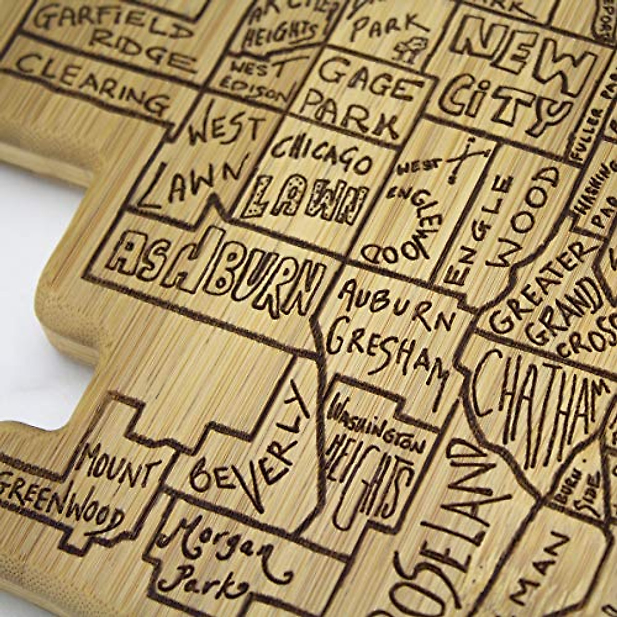 Totally Bamboo Chicago City Life Cutting Board, 7-7/8" x 15-3/4"