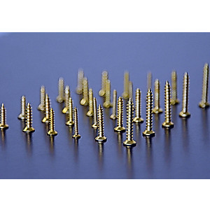 Swordfish 32051-500pc Brass Plated Wood Screw Assortment