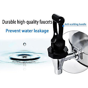 Stainless Steel Beverage Dispenser, Drink Machine for Parties, Hot Cold Drink Dispenser with Ice Core Container, Drip Trays and Spigot for Buffet Catering Cold Drinks and Beer(8L)