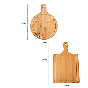 chopping cb Bamboo Cutting Board Round Wooden Cutting Board Kitchen Cutting Board Bamboo Solid Wood Food Board Pizza Bread Fruit Can Hang Cutting Board board ( Size : Round )