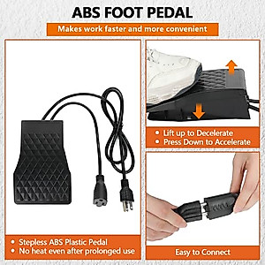 Shaft Grinder 780W Rotary Tool 500-25000RPM Rotary Carver with 0.26" 3-Jaw Chuck & Stepless Speed Foot Pedal Hanging Grinding Machine Accessories for Jewelry Polishing Grinding DIY