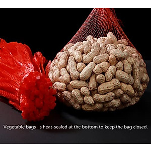 WEISHENG Plastic Storage Net Bags Reusable Mesh Nylon Netting for Grocery Shopping & Storage of Fruit Vegetable Seadfood & Garden Produce