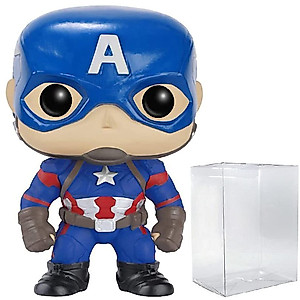 POP Marvel: Captain America 3: Civil War - Captain America Funko Vinyl Figure (Bundled with Compatible Box Protector Case)