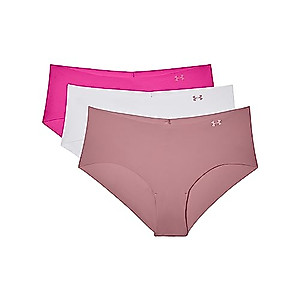 Under Armour Women's Pure Stretch Hipster 3-Pack , (697) Pink Elixir / Halo Gray / Rebel Pink , Medium