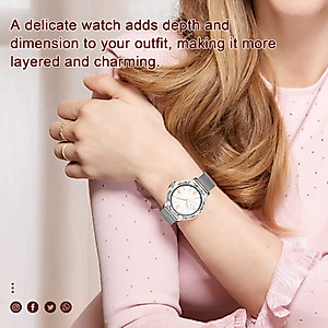 LogHog Smart Watches for Women Call and Text 2023 Newest Full Touch Screen Fitness Tracker with Heart Rate Blood Oxygen Monitor Android iPhone Compatible Smart Watch for Mom