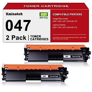 047 Compatible Replacement for Canon 047 Toner Cartridge for imageCLASS LBP113W MF113W MF110/LBP110 Series, i-SENSYS LBP113W MF113W MF110/LBP110 Series Printer (Black, 2Pack)