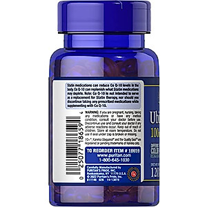 Ubiquinol 100mg, Supports Heart Health,120 Softgels by Puritan's Pride