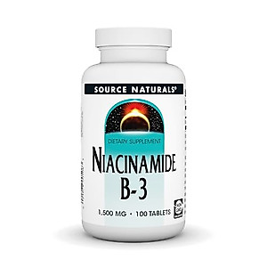 Source Naturals Niacinamide B-3, Dietary Supplement* - 1500 mg, 100 Tablets
