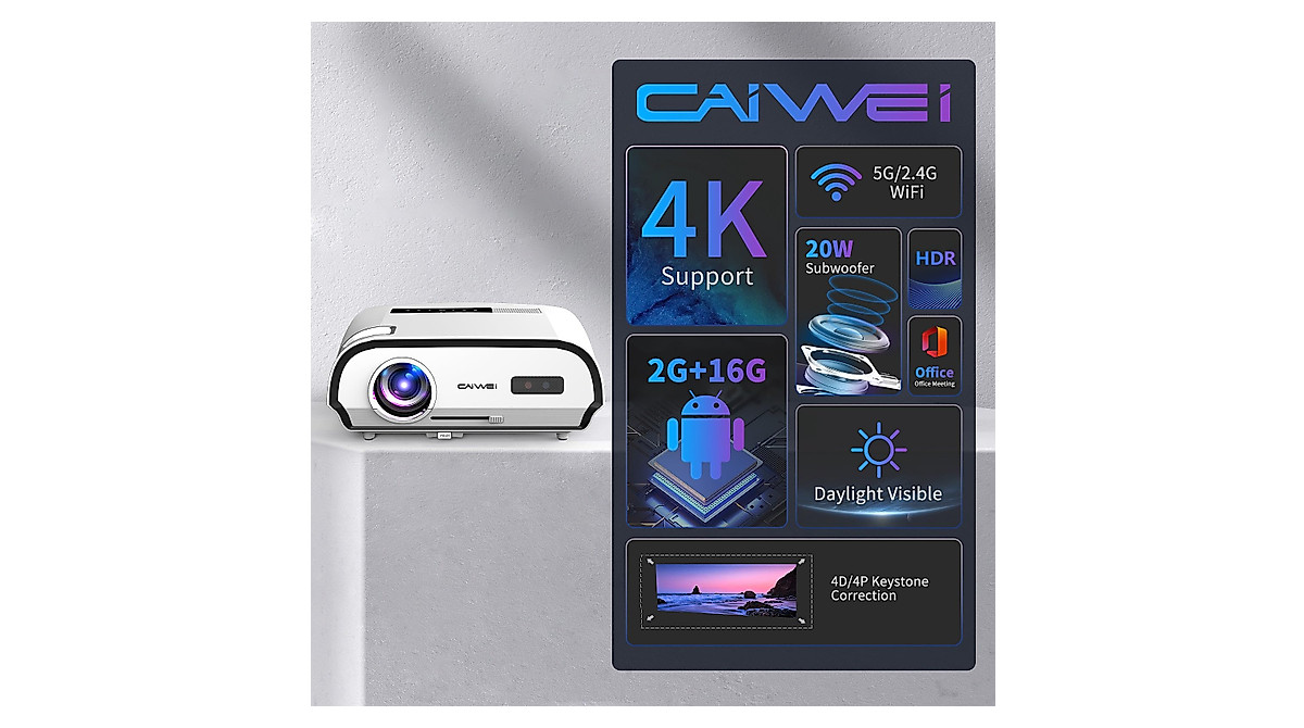 Ultra HD 4K Daytime Projector | 14300 Lumens Smart TV