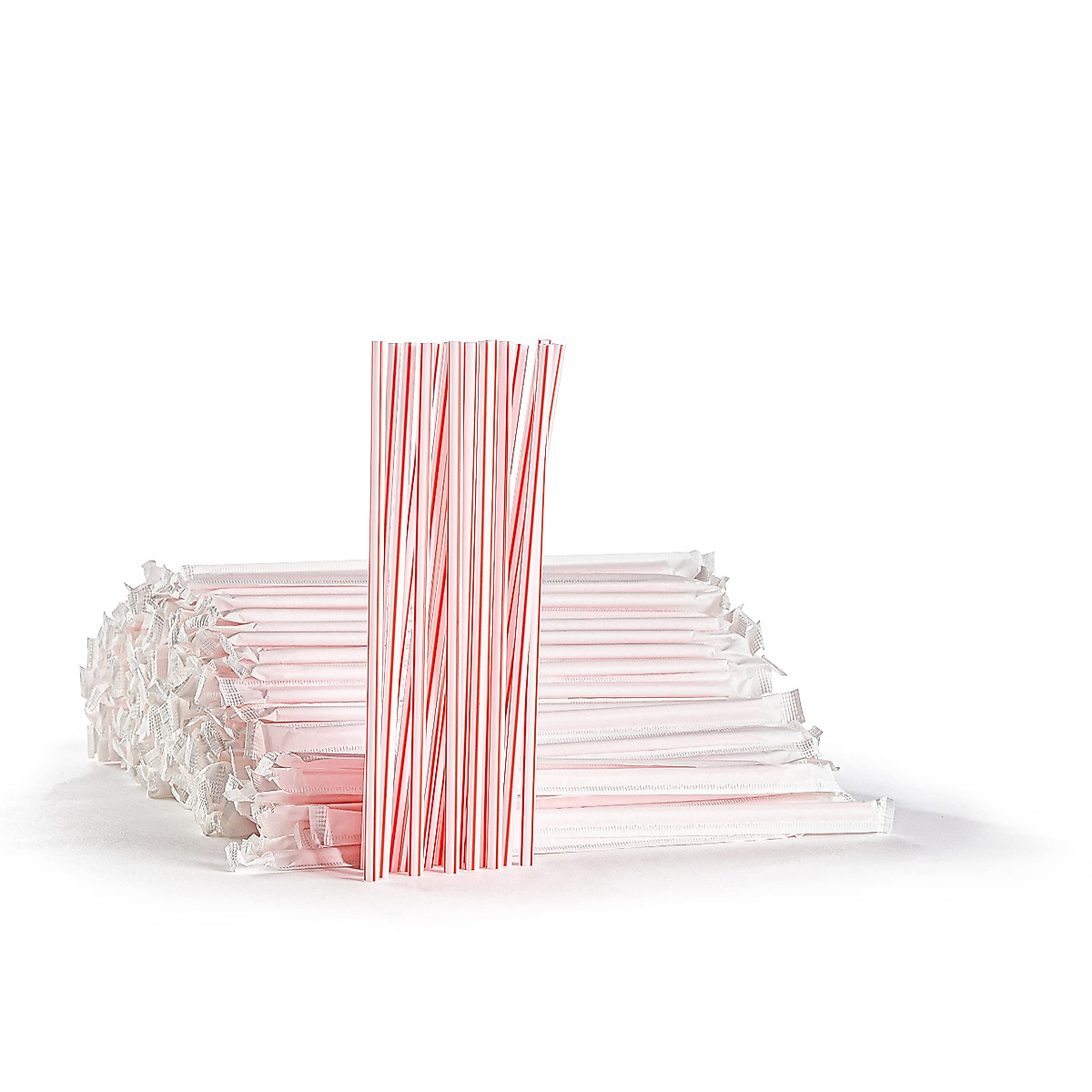 [500] Cocktail Plastic Straws Stirrers, Individually Wrapped (Paper Wrapped), These are 5.75" BPA Free Disposable Colored Cocktail/Coffee Stir Sticks