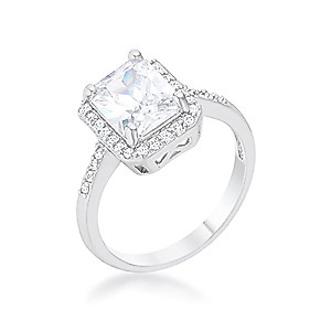 Beloved Sparkles Ariana Radiant Cut 4ct Solitaire Halo Engagement Ring (6)
