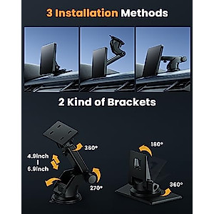 LAMTTO Portable Wireless Car Stereo Apple Carplay with Airplay, 7" HD Touch Screen Android Auto for Cars, Car Radio Receiver with Bluetooth, FM, AUX, Voice Control, GPS Navigation for All Vehicles