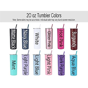 Personalized Football Tumbler, Insulated Engraved Stainless Steel Football Travel Mug, Coach Gift, Football Gift for Men Dad (20 oz)