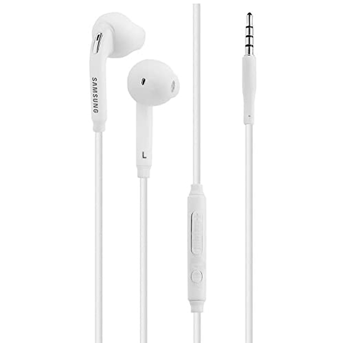 Samsung Eo-Eg920Bw White Headset/Handsfree/Headphone/Earphone with Volume Control for Galaxy Phones (Non Retail Packaging - Bulk Packaging)