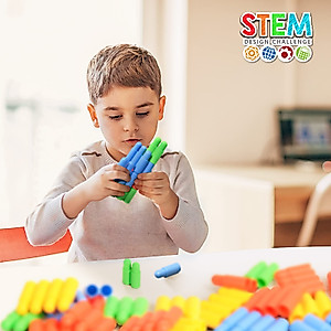 ZOZOPLAY Building Blocks, Toddler Building Toys, STEM Toys, Toy Building Sets, Learning Toys, Building Toys for Kids Ages 4-8,58pcs Toddler Blocks with Storage Box, Gifts for Boys Girls Kids