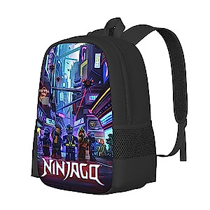 MILX Ninja Anime Multi-Functional Backpack Laptop Shoulder Bag Backpack With Adjustable Strap Casual High Capacity 17 Inch Daypack Gifts