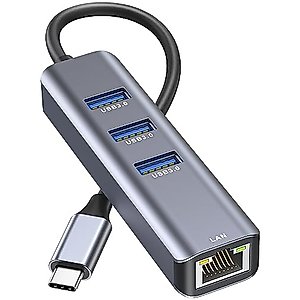USB C to Ethernet Adapter, Vilcome RJ45 to USB C Thunderbolt 3/Type-C Gigabit Ethernet LAN Network Adapter, Compatible for MacBook Pro 2021/2020/2019/2018/2017, MacBook Air, Dell XPS and More
