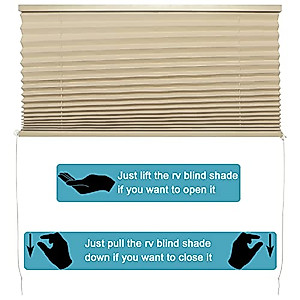 RV Blinds Shades for Window, RV Pleated Shades RV Camper Blinds and Shade for RV Camper Travel Trailers Motorhome 32" W x 24" L
