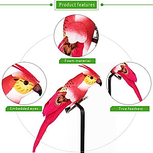 LWINGFLYER 12pcs Artificial Foam Feather Birds Artificial Parrot Ornaments 4.7inch with Clip for Craft Wedding Decoration Home Garden Party Accessories Christmas Tree Decor