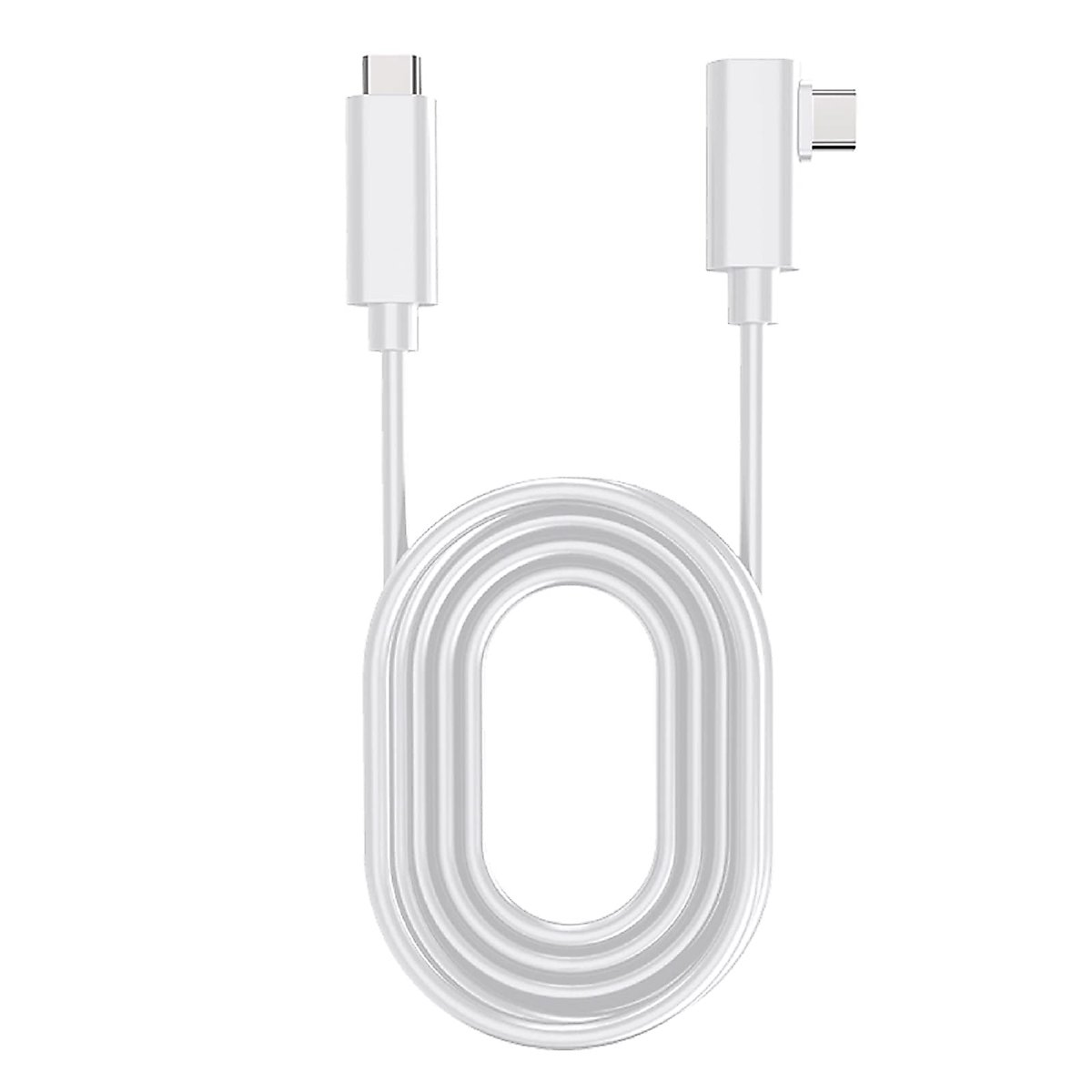 VR Streaming Link Cable Compatible for Oculus Quest, Cuxnoo Virtual Reality Headset Cable Angle USB 3.2 Gen1 C-C High-Speed Data Transfer, Fast Charging Cord, 15FT