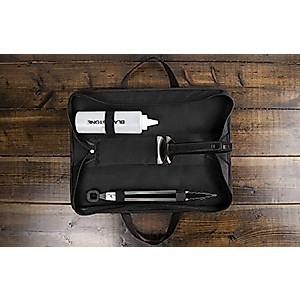 Blackstone 5481 Tabletop 5 Piece Griddle Tool Kit- Outdoor Indoor Grill BBQ Utensils, 2 Stainless Steel Spatulas, 1 Classic Tong, 16Oz Squeeze Bottle, 1 Portable Carry Bag, Black, Silver, White