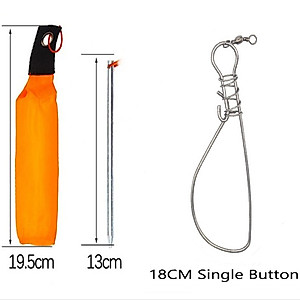 Joyeee Stainless Steel Fishing Stringer for Wading Boat Kayak, with Float Carabiner, 10 PCS Fish Lock and Plastic Handle, 27 FT 300lb Silent Stringer Durable Fishing Gear, Clip Fish Holder, Red