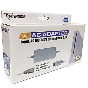 PerriRock AC Wall Power Supply Cable Cord Replacement for Nintendo Wii