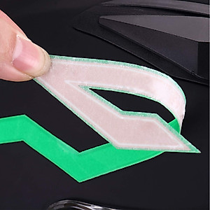 JIGUOOR 4PCS Motorcycle Helmet Light, Night Riding Signal EL Light, 3 Mode Led Helmet Light Strip Decoration Accessories Kit (Green, Battery Powered)