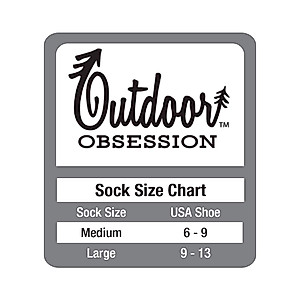 Outdoor Obsession Mens Insect Shield over the calf Socks 3 Pair Pack (Olive, Men's Shoe Size 6-9 - Sock Size Medium)