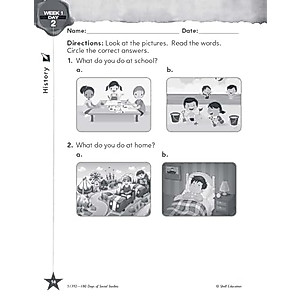 180 Days: Social Studies, Early Elementary Social Studies for Kindergarten Practice Workbook for Classroom and Home, Cool and Fun Practice Created by Teachers (180 Days of Practice)