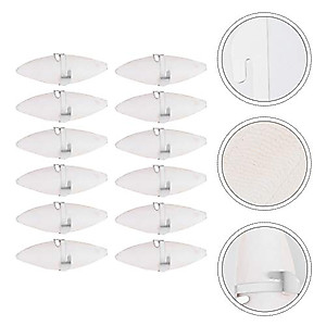 Balacoo 12pcs Bird Cuttlebone for Parakeets Natural Cuddle Bone with Metal Holder Chewing Cuttlefish Bone for Sharp Beaks Natural Birds Calcium Suitable for Parrot Cockatiels White