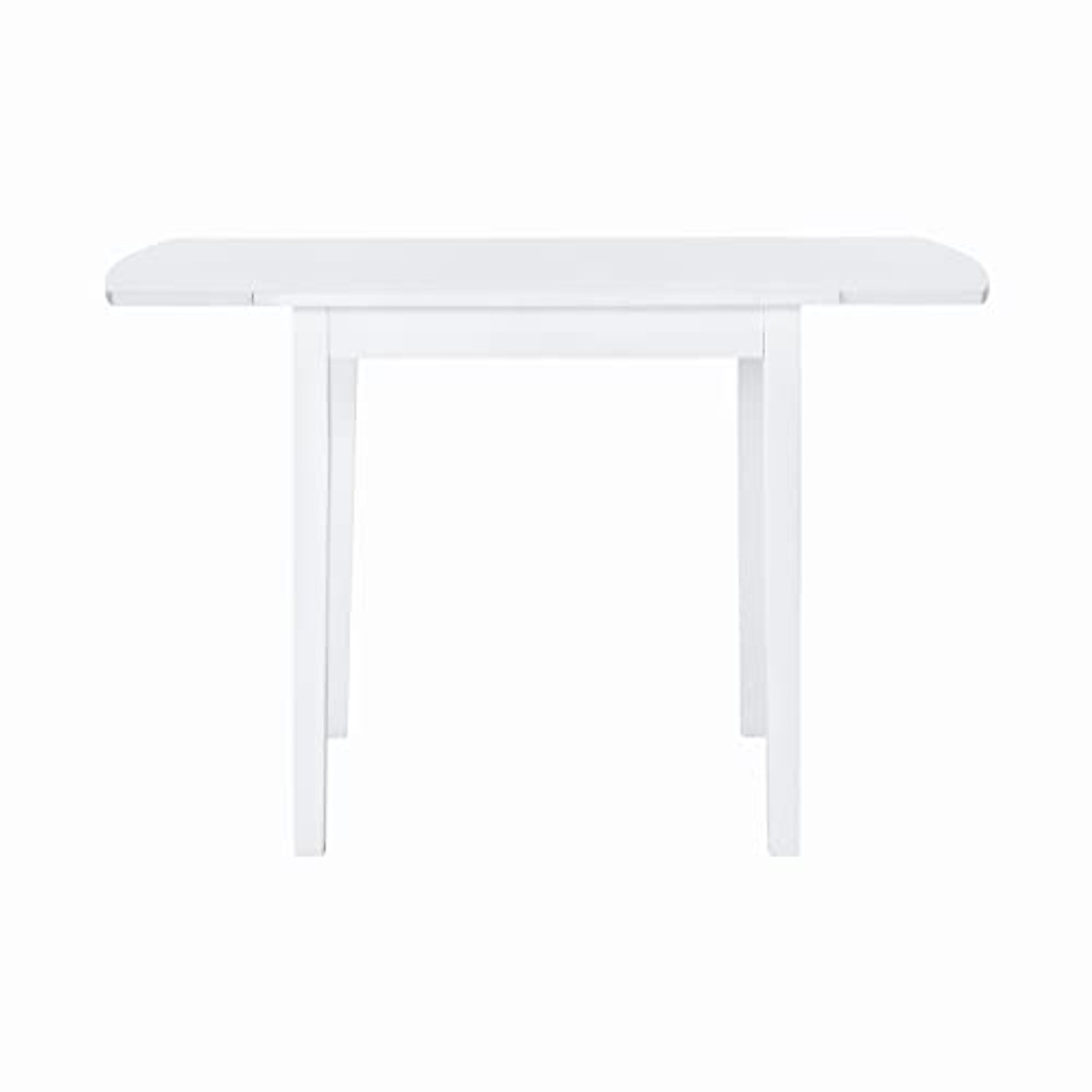 Linon White 30" Square 30" X 48" Fully Extended Torino Drop Leaf Table