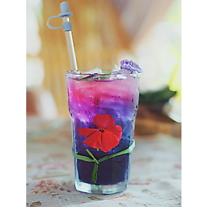 Kaya 5 Pcs Minimalist Silicone Straw Covers, Reusable and Expandable Straw Covers Up to 0.4inch/10mm Straws