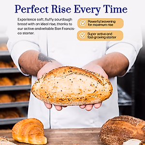 San Francisco Sourdough Starter - Dehydrated Heirloom Style Sourdough Starter for Sourdough Bread, Pizza, Buns, Pancakes, Muffins | Easy to follow instructions. By Captain Sourpants