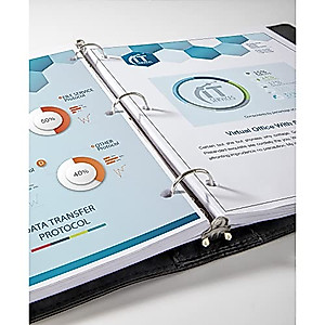 Office Depot® Brand Premium Leatherette Presentation Binder, 1" Rings, Black