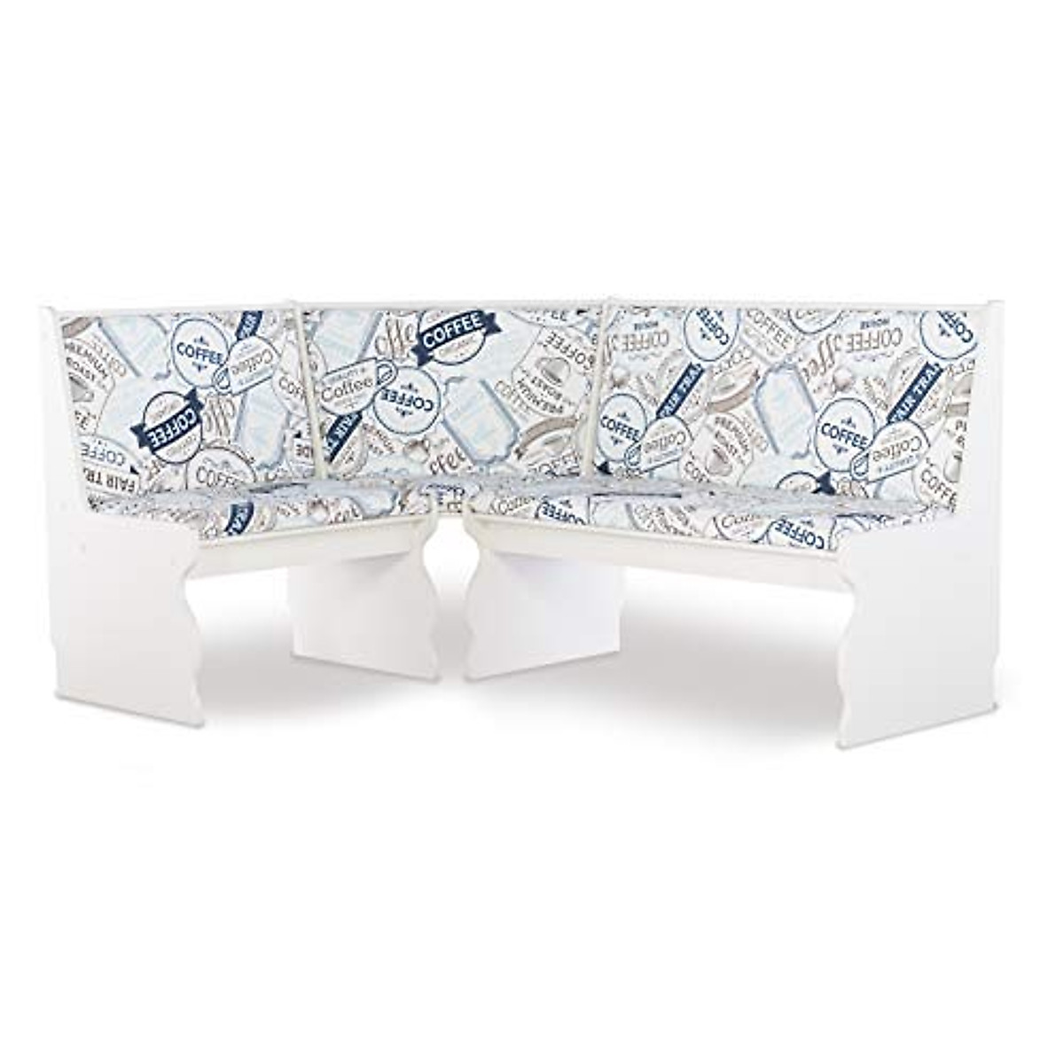 Linon Lucy Coffee Nook - White 66.25 x 34.5 x 50.25