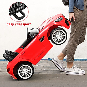 TOBBI 12V Kids Ride On Car Mercedes Benz Licensed Kids Electric Car with Remote Control, MP3, Radio, 3 Speeds for Boys Girls Red