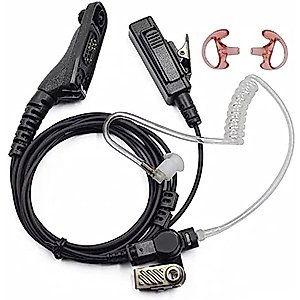 3'2 Wire Earpiece and Mic Acoustic Tube Noise Reduction Reinforced Compatible with Motorola XPR 6500 XPR 6550 XPR 6580 XPR 7000 XPR 7550 XiR P8200 XiR P8268 APX 6000 APX 8000 Two Way Radio