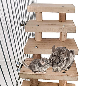 Chinchilla Climbing Platform Wooden Hamster Ladder Steps Stair Climbing Toys Playground Toy Chewing Toys for Small Animals Sugar Glider Chinchilla Guinea- Pigs Squirrel Jumping Platform