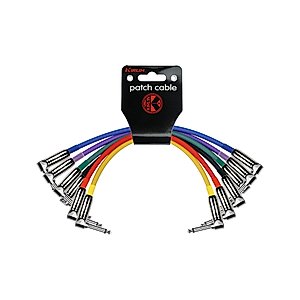 Kirlin Cable IP6-243PN-01 - 1 Foot - Right Angle 1/4-Inch Plugs Colored Patch Cable