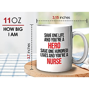 Bubble Hugs Nurse Coffee Mug 11oz White - Save one and you’re - Labor Clinical Certified Nursing Assistant Surgical Emergency Oncology Practitioner