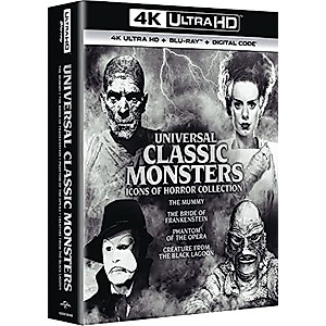 Universal Classic Monsters: Icons of Horror Collection (The Mummy / The Bride of Frankenstein / Phantom of the Opera / Creature from the Black Lagoon) [4K UHD]