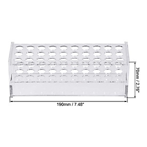 uxcell Acrylic Test Tube Holder Lab Stand Rack 3x10 Wells for 11-13mm Centrifuge Tubes Clear