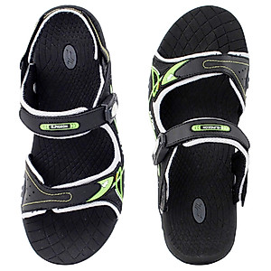 Gold Pigeon Shoes - Ortho Outdoor Water Sandals for Men & Women: 8661 Black Neon Green, EU44 (Women Size 13 / Men Size 11-11.5)