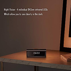 WAYMOON 4K Hidden Spy Camera Wireless Hidden WiFi Clock Camera Home Security Nanny Camera with Night Vision,160 Ultra Wide Angle,Motion Detection