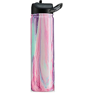 Seriously Ice Cold SIC 27oz Insulated Water Bottle Thermos, Premium Triple Layer Vacuum Stainless Steel, BPA Free Wide Mouth Lid with Carabiner Clip