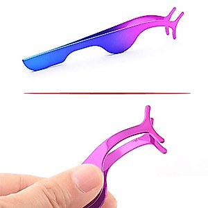 2pcs Eyelash Applicator Tool Eyelash Tweezers Lash Tool for False Lashes Lash Tools for Eyelash Extensions Fake Eyelash Applicator Lashes Clip Eyelash Tweezer Set